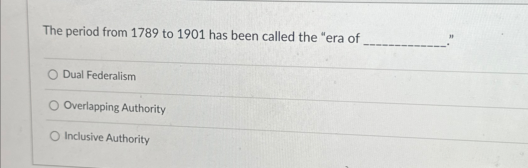 Solved The period from 1789 ﻿to 1901 ﻿has been called the | Chegg.com