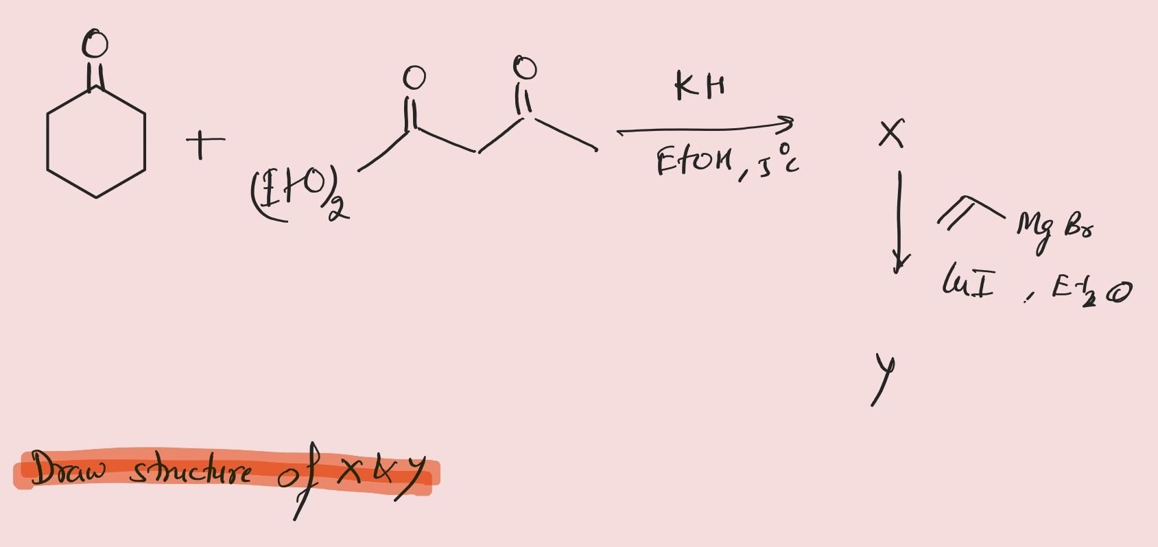 T EtOH, S∘C KH y CuI, E- I2O y Draw structure of x×y | Chegg.com