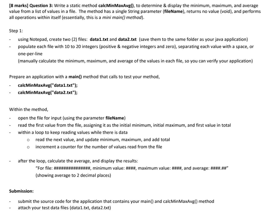 Solved using Notepad, create two (2) fies: data1.txt and | Chegg.com