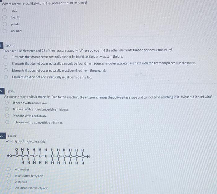 Solved Where are you most likely to find large quantities of | Chegg.com