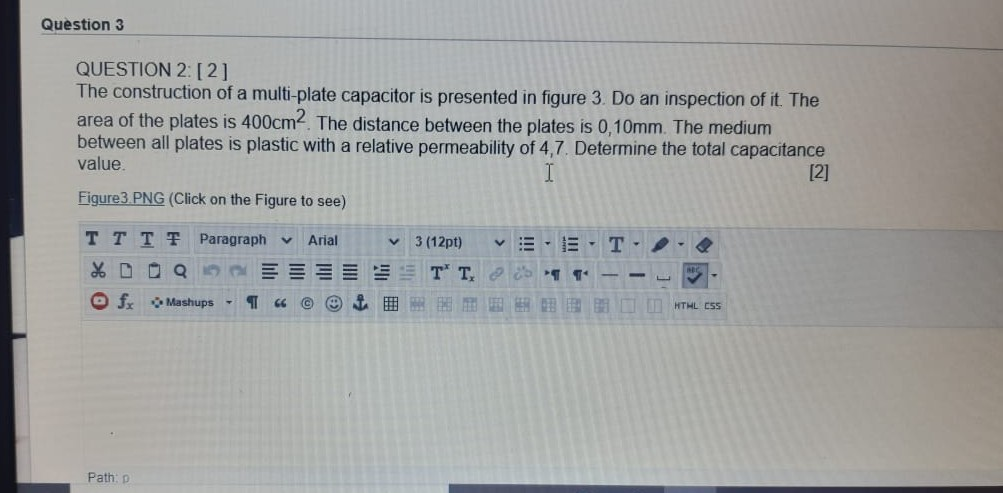 Solved Question 3 QUESTION 2: [2] The construction of a | Chegg.com