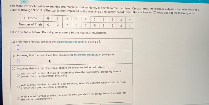 Solved The state lottery board is examining the machine that | Chegg.com