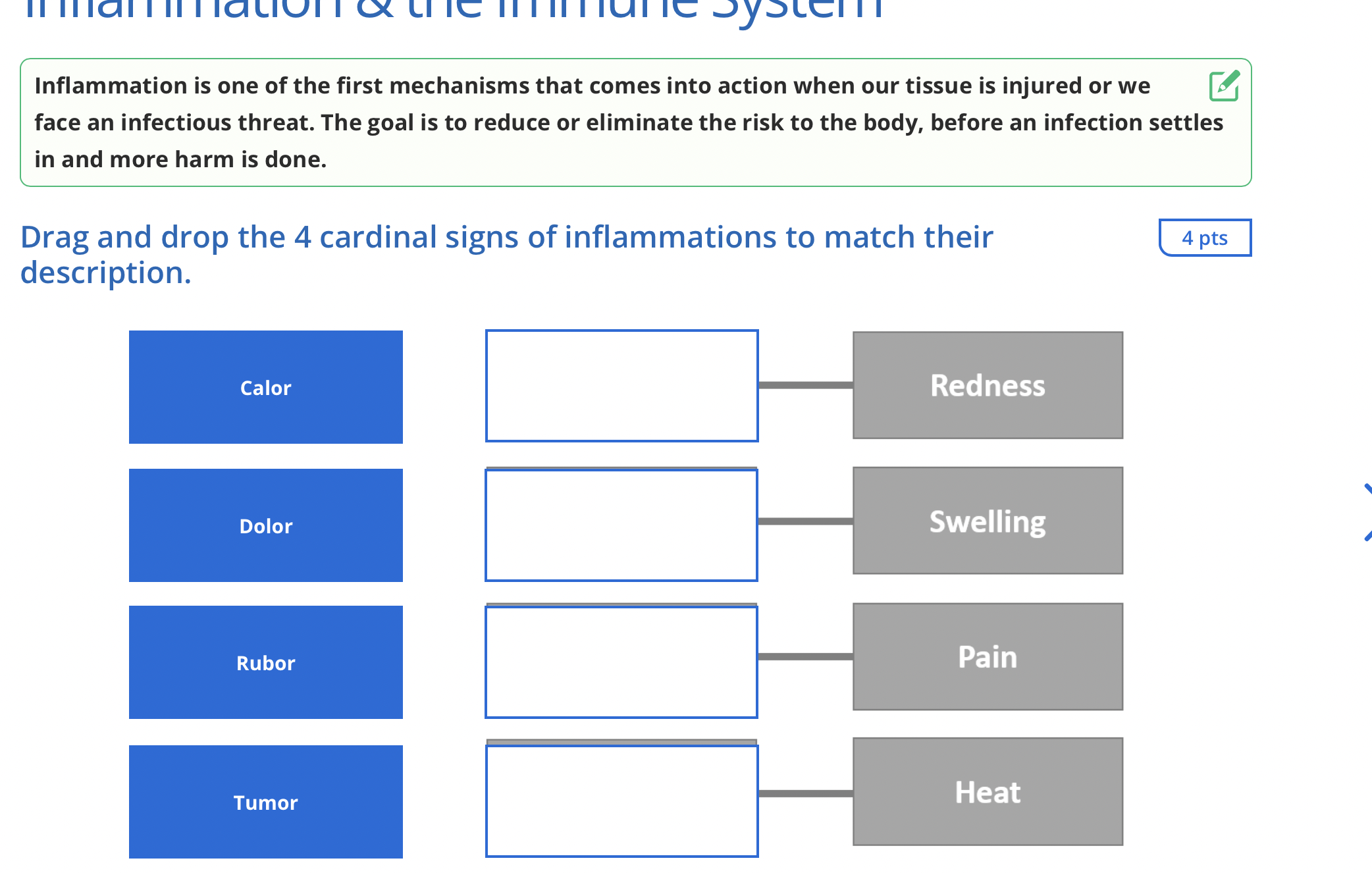 Solved Inflammation is one of the first mechanisms that | Chegg.com