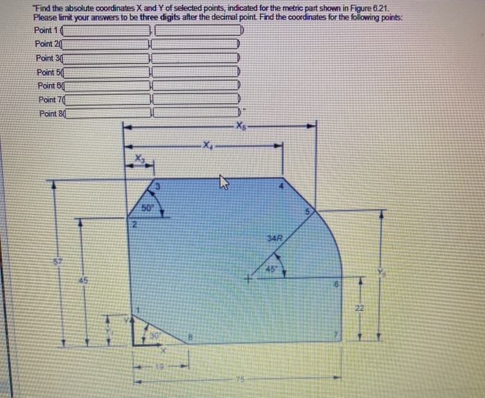 Solved "Find the absolute coordinates X and Y of selected | Chegg.com