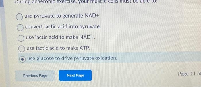 Solved use pyruvate to generate NAD+. convert lactic acid | Chegg.com
