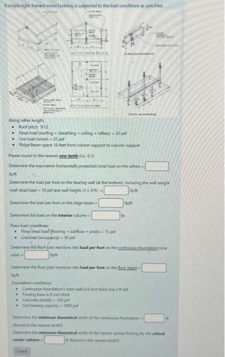Solved Nong ralter lerigth - Rocf pitch 912 - Dead load | Chegg.com