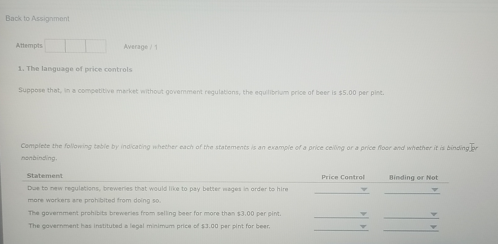 Solved Back to AssignmentAttemptsAverage / 1The language of | Chegg.com