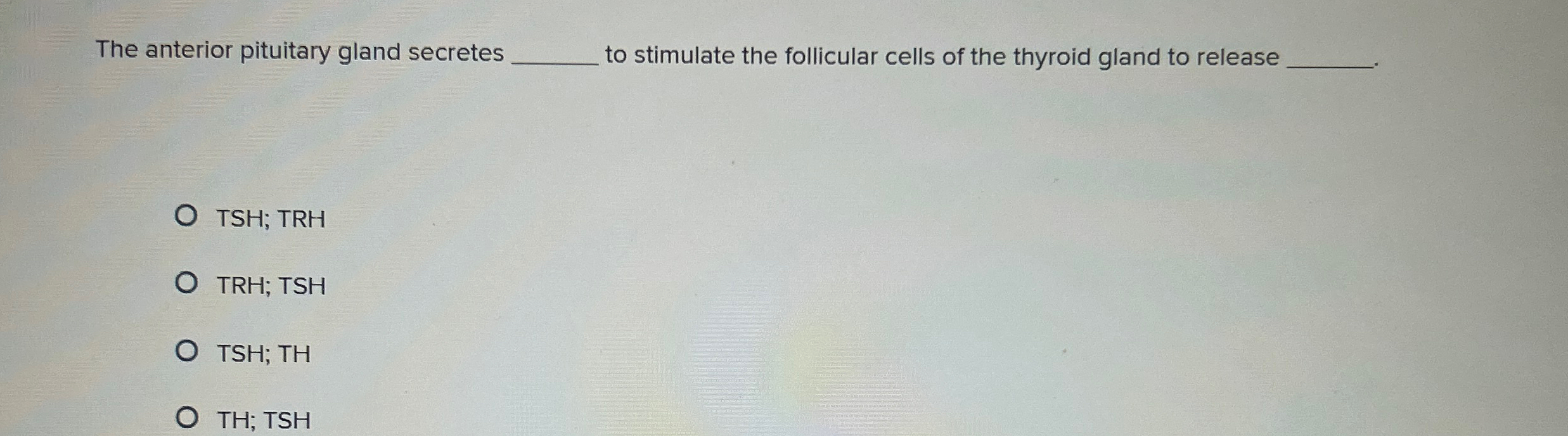 Solved The anterior pituitary gland secretesto stimulate the | Chegg.com