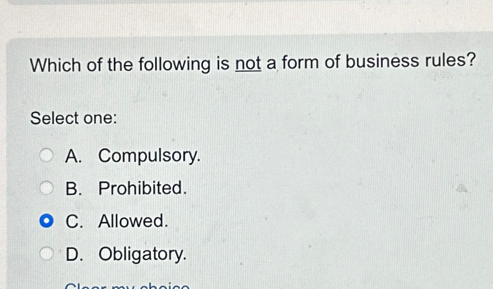 Solved Which of the following is not a form of business | Chegg.com