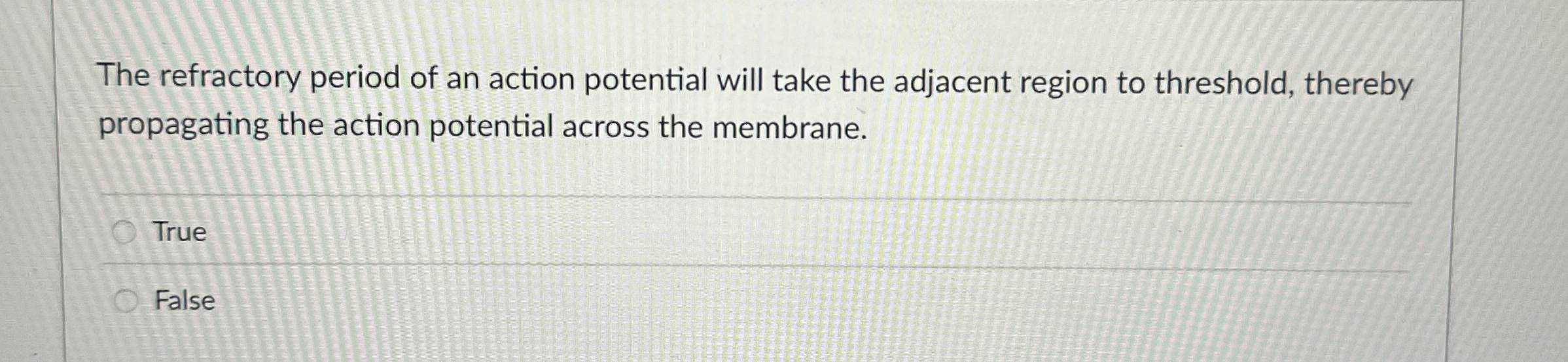 Solved The refractory period of an action potential will | Chegg.com