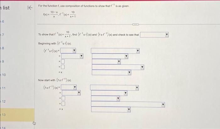 Solved For The Function F Use Composition Of Functions To 3816