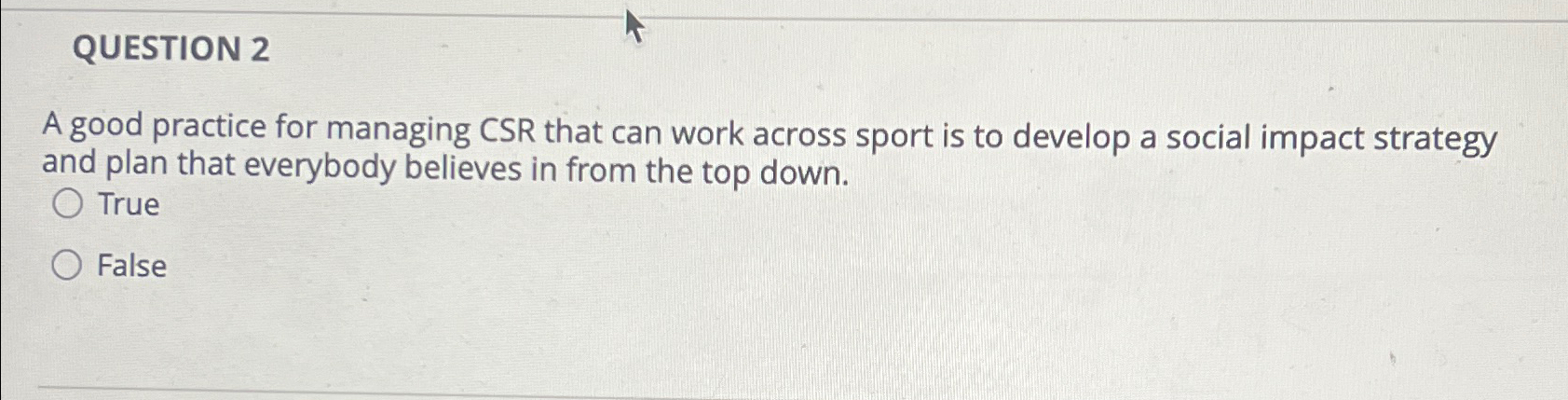 Solved QUESTION 2A good practice for managing CSR that can | Chegg.com