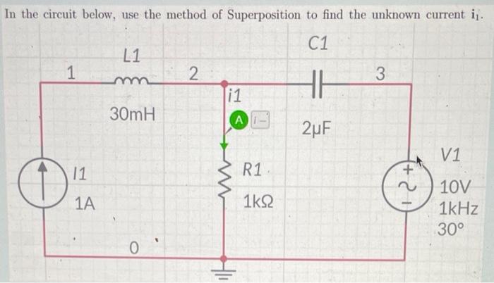 Solved In the circuit below, use the method of Superposition | Chegg.com