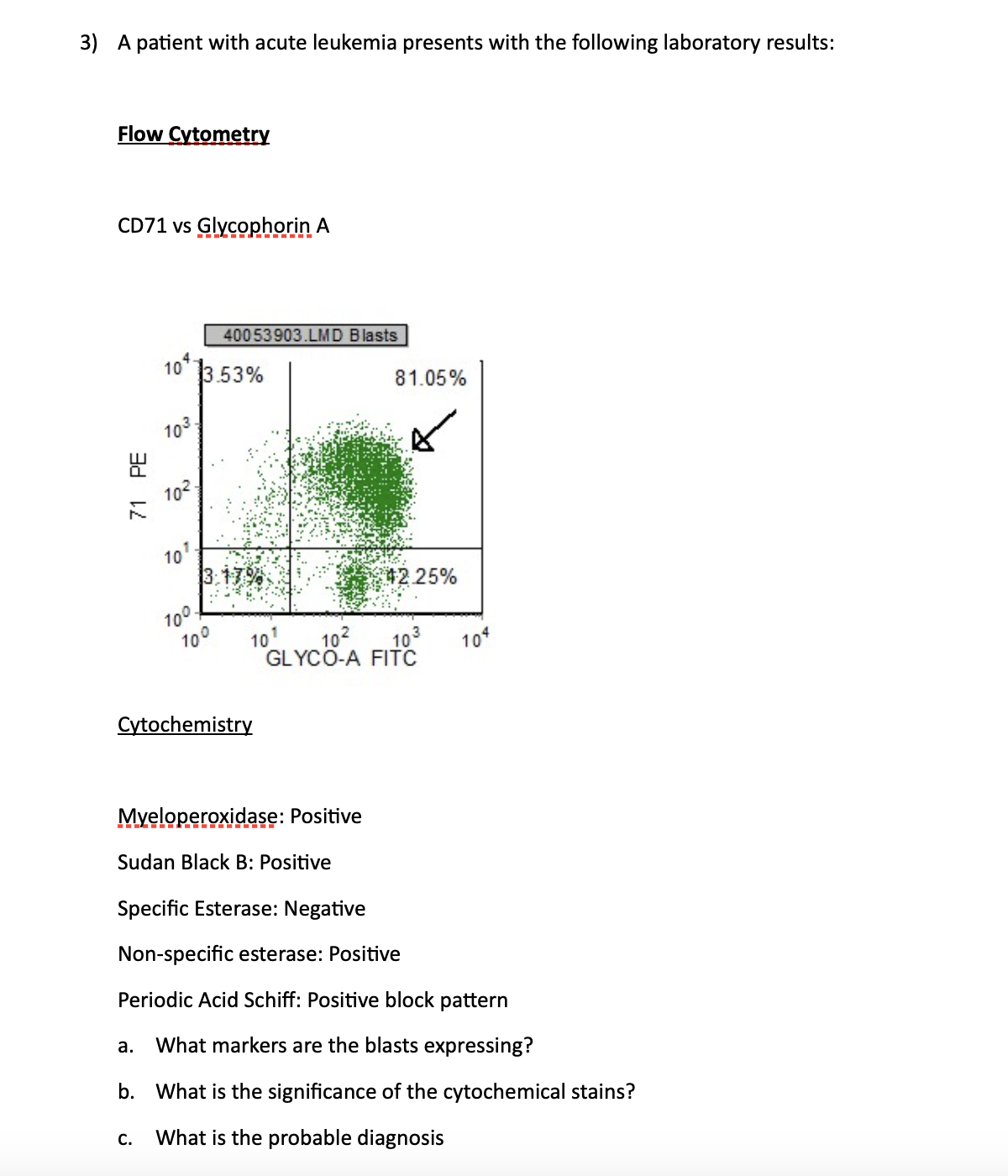 Solved A patient with acute leukemia presents with the | Chegg.com