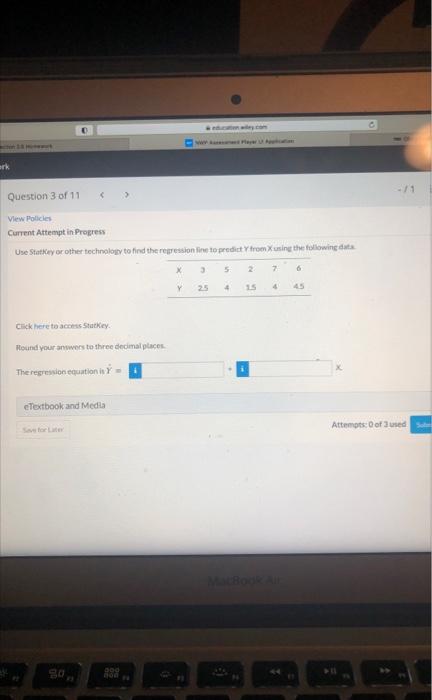 Solved Current Attempt in Progress Use Statkey ar other | Chegg.com