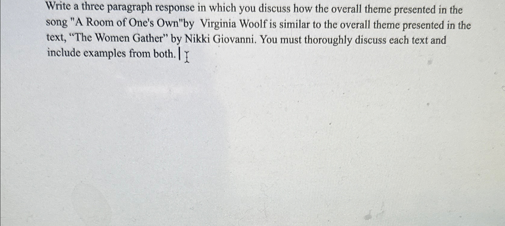 Solved Write a three paragraph response in which you discuss | Chegg.com