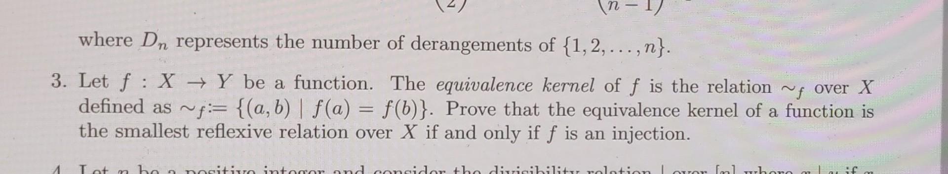 Solved where Dn represents the number of derangements of | Chegg.com