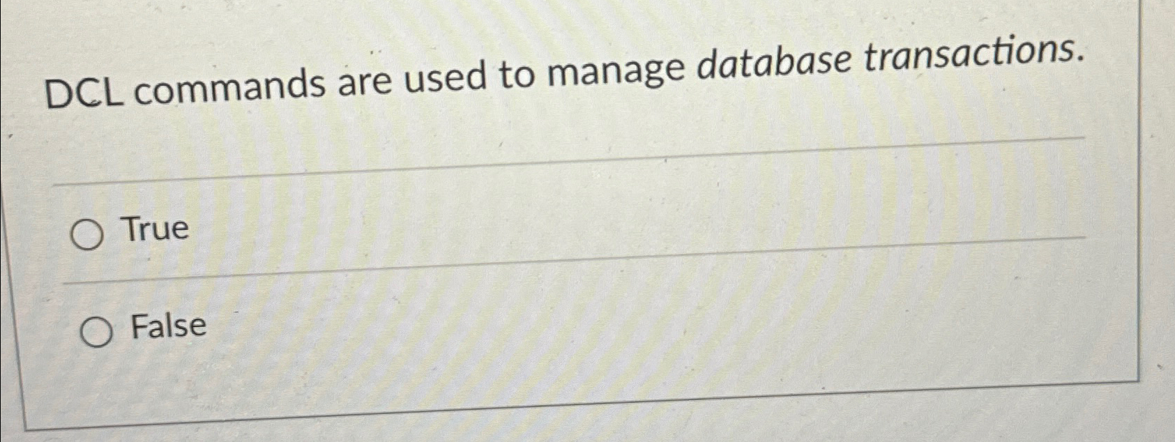 Solved DCL commands are used to manage database | Chegg.com