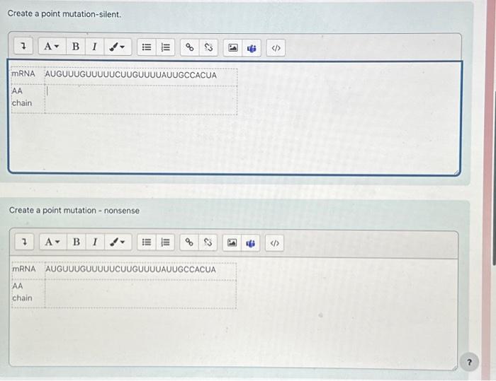 Solved we know that mRNA viruses tend to mutate easily. Use | Chegg.com