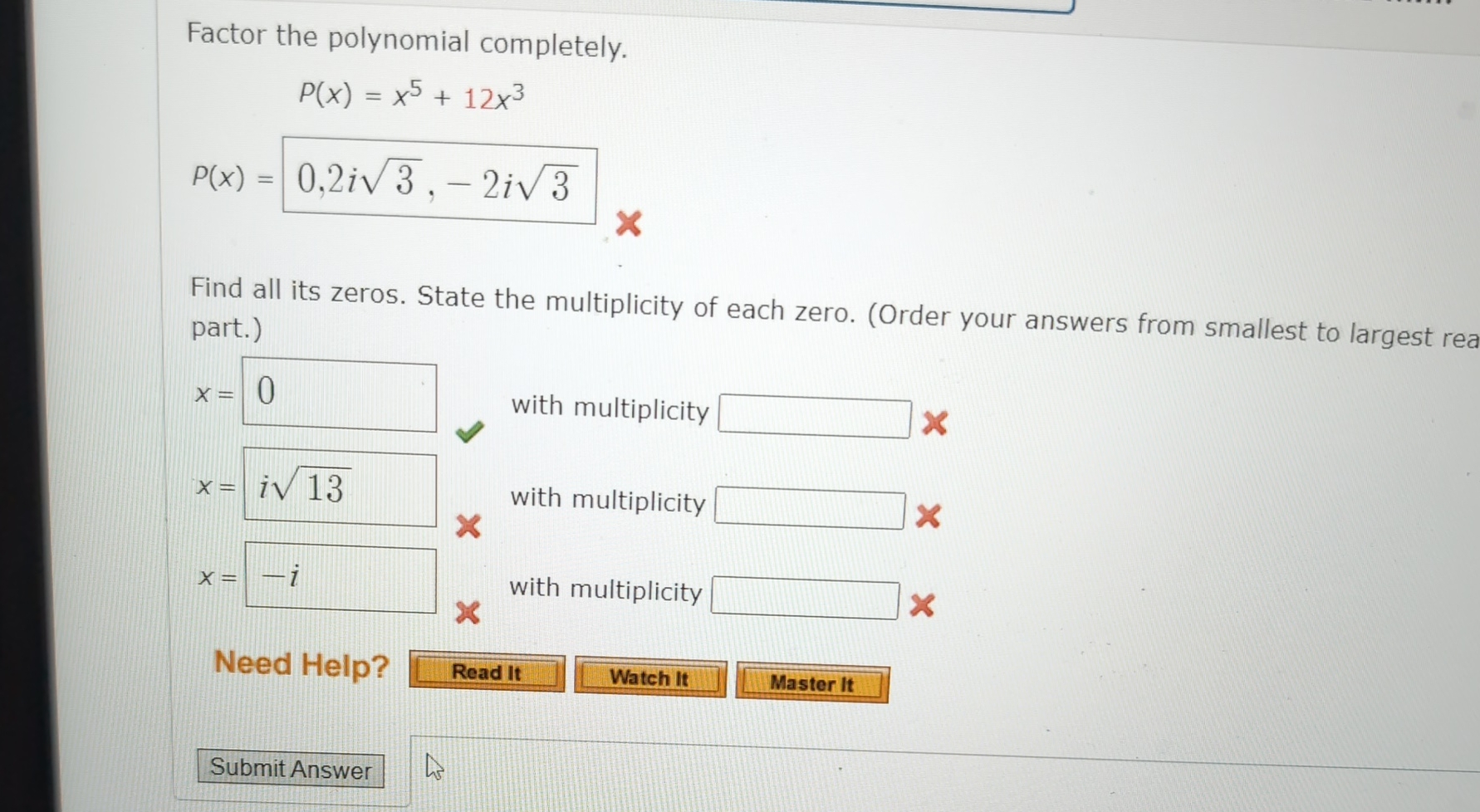 Solved Factor the polynomial | Chegg.com