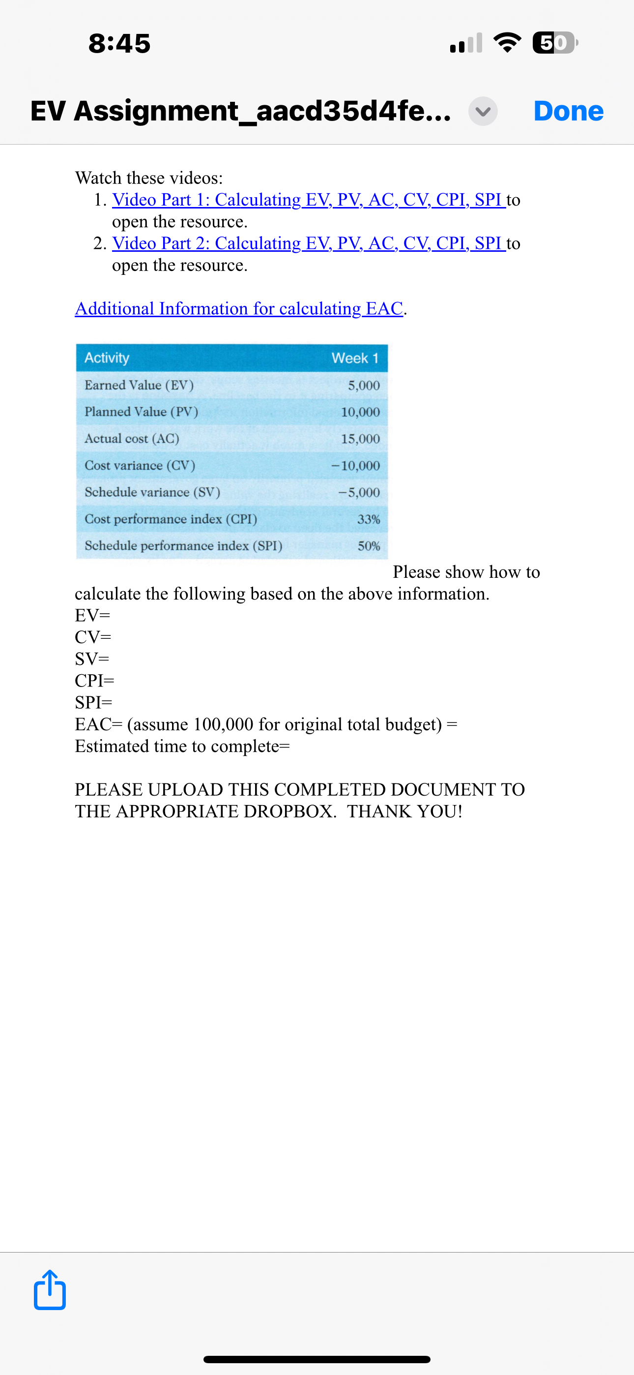 Solved 8:45EV Assignment_aacd35d4fe...DoneWatch these | Chegg.com
