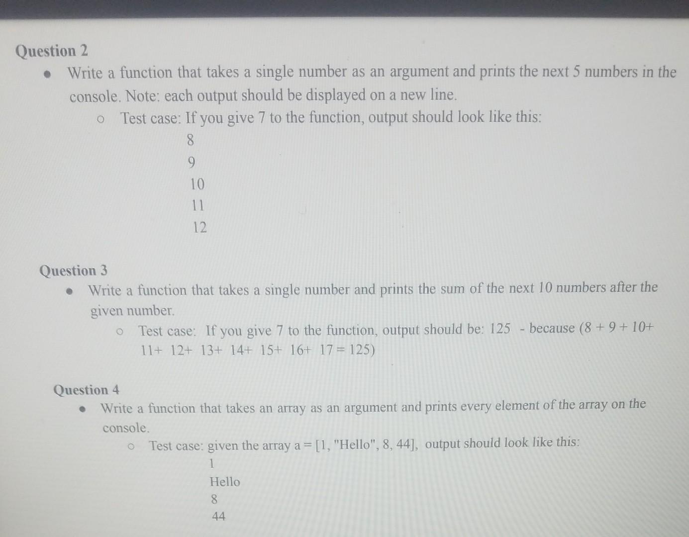 Solved - Write a function that takes a single number as an | Chegg.com