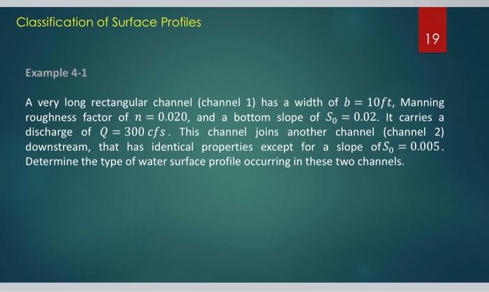 Solved Classification of Surface Profiles Example 4-1 A very | Chegg.com