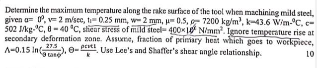 Solved Determine the maximum temperature along the rake | Chegg.com