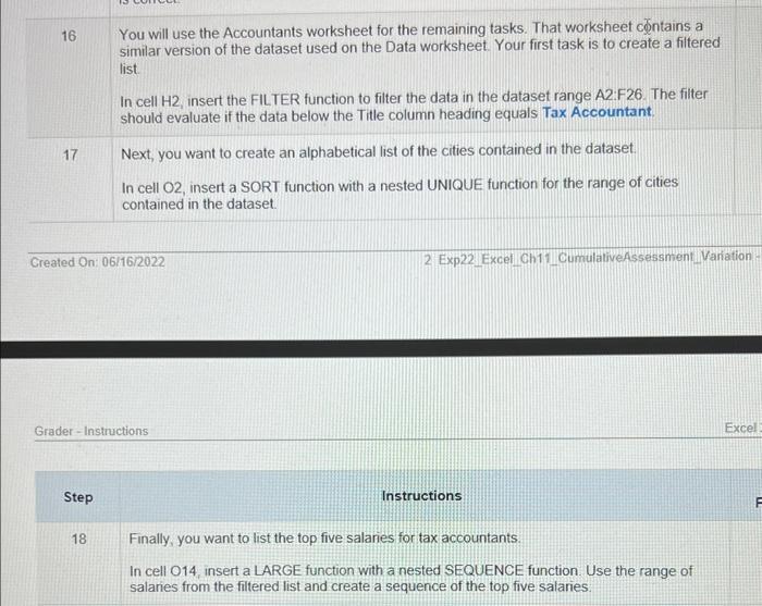 11 The range O5: P6 contains a new set of criteria to | Chegg.com