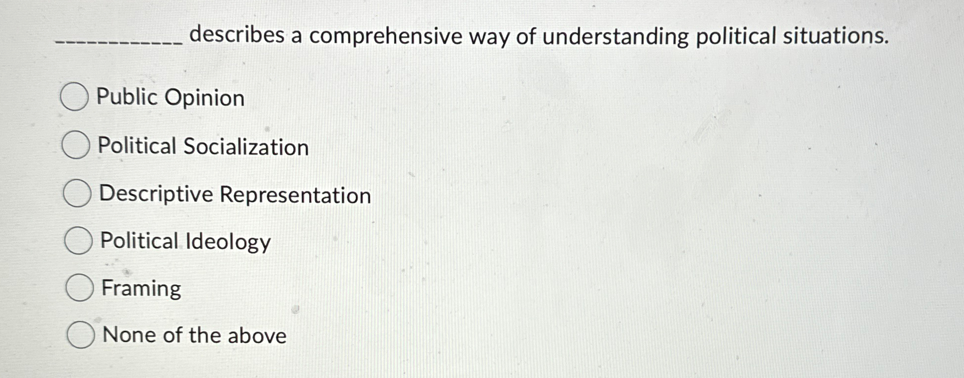Solved ﻿describes a comprehensive way of understanding | Chegg.com