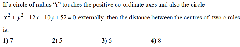 Solved If a circle of radius " r " ﻿touches the positive | Chegg.com