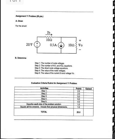 Solved Assignment 11 Problem (20 pts.) A. Given For the | Chegg.com