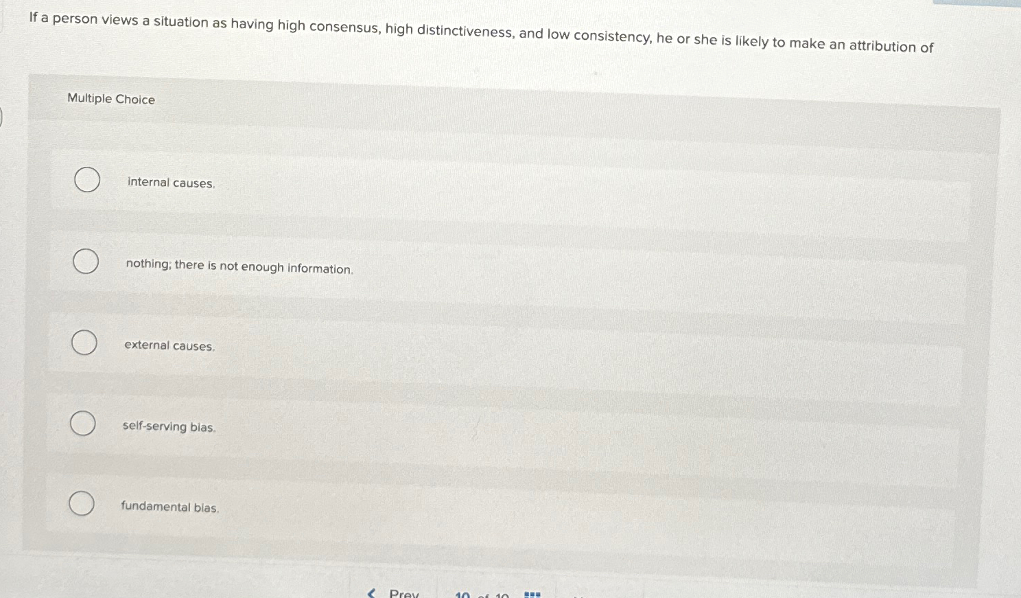 Solved If a person views a situation as having high | Chegg.com