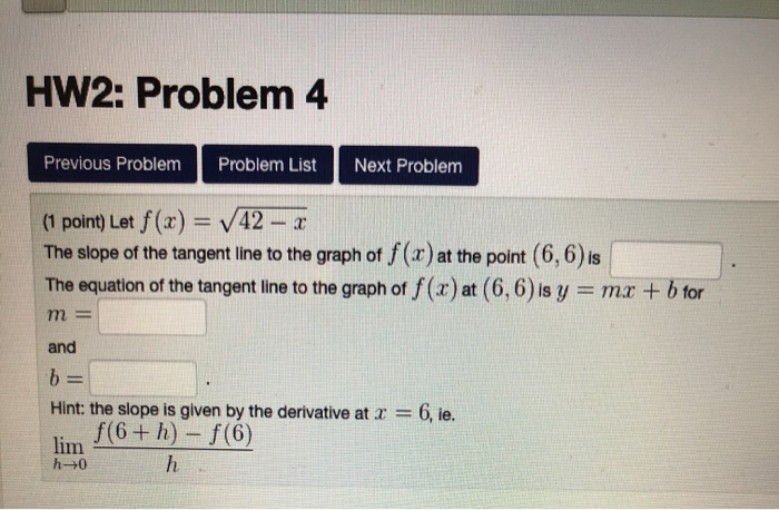 Solved Hw2 Problem 4 Previous Problem Problem List Next 6044