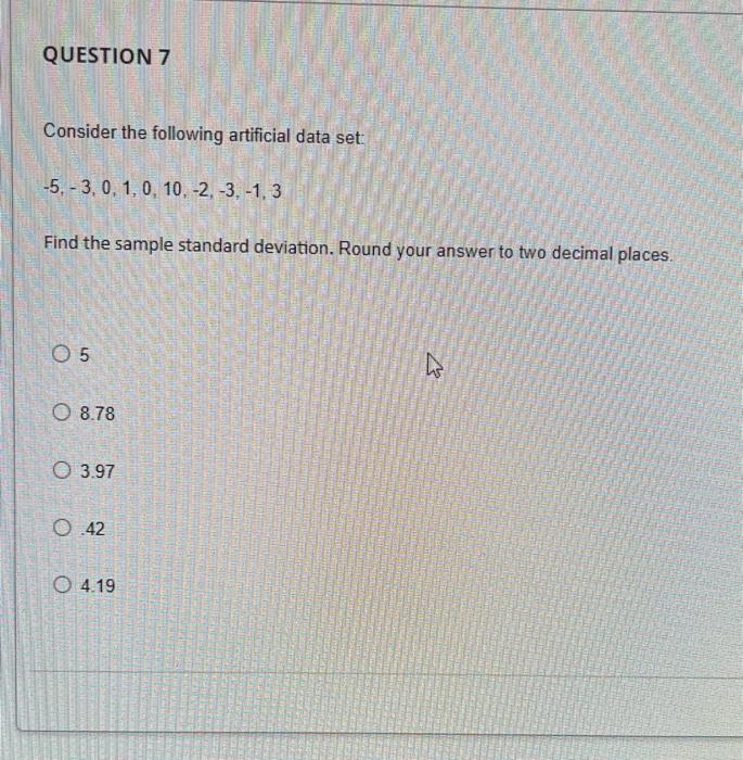 Solved Consider the following artificial data set: | Chegg.com