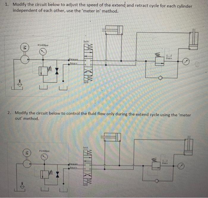 Solved 1. Modify the circuit below to adjust the speed of | Chegg.com