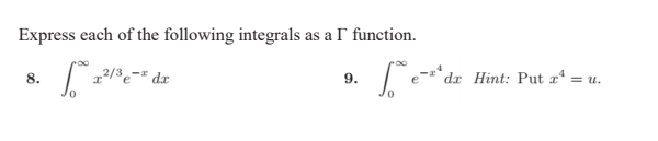 Solved Express each of the following integrals as a | Chegg.com