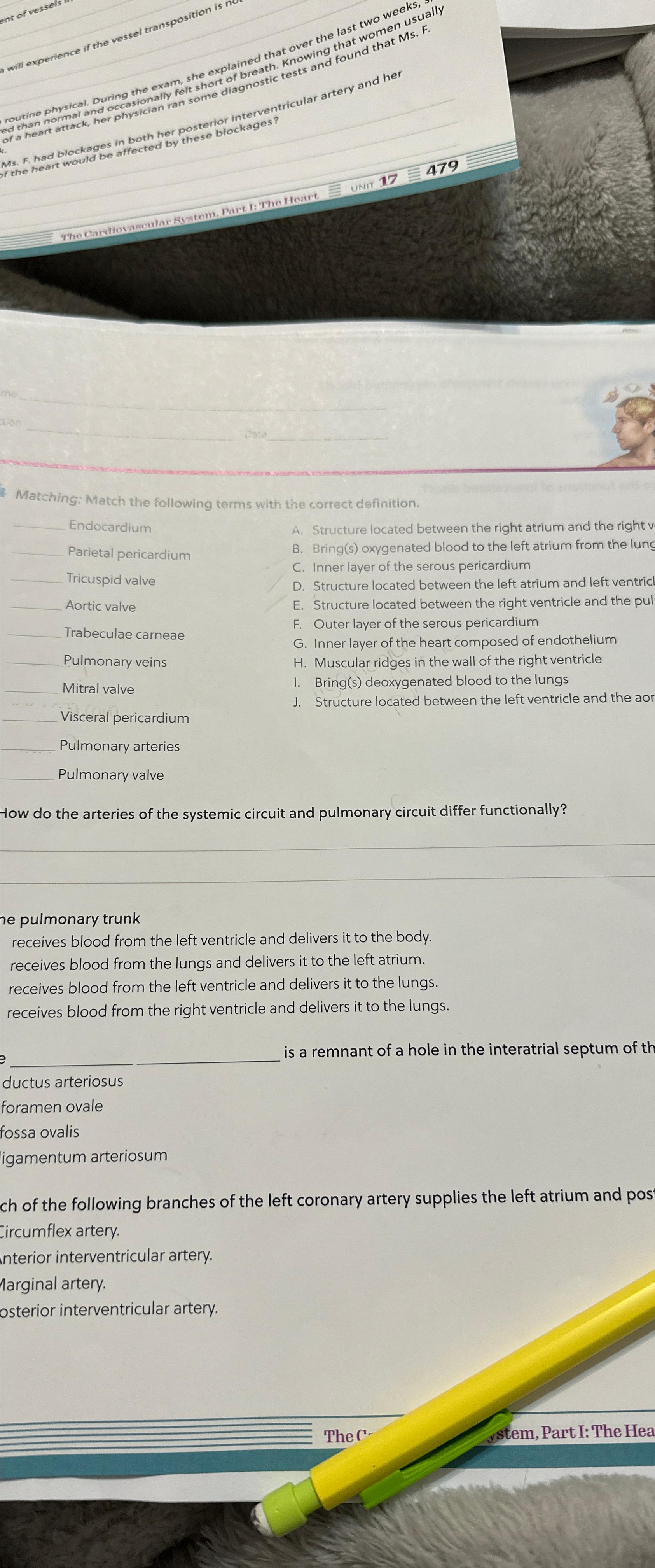 Solved Matching: Match the following terms with the correct | Chegg.com