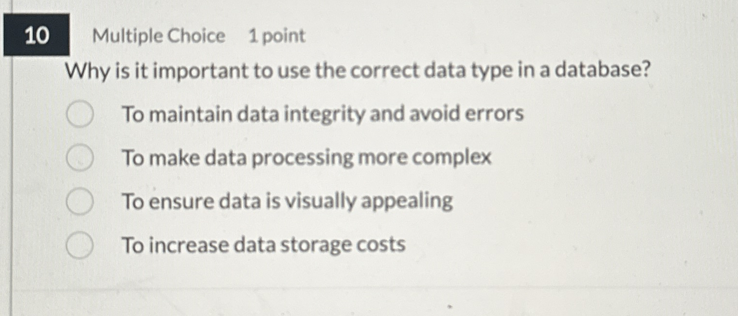 10Multiple Choice1 ﻿pointWhy is it important to use | Chegg.com