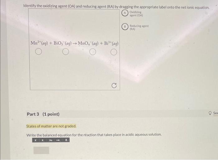 Solved Consider the following (unbalanced) net ionic | Chegg.com