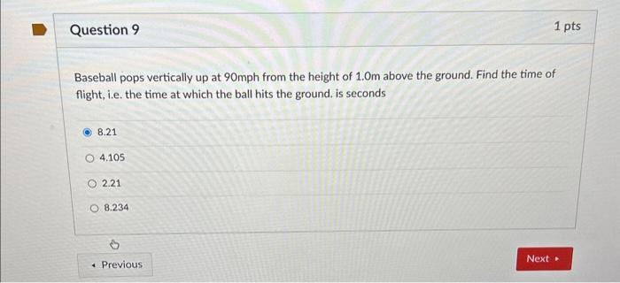 Solved Baseball pops vertically up at 90mph from the height | Chegg.com