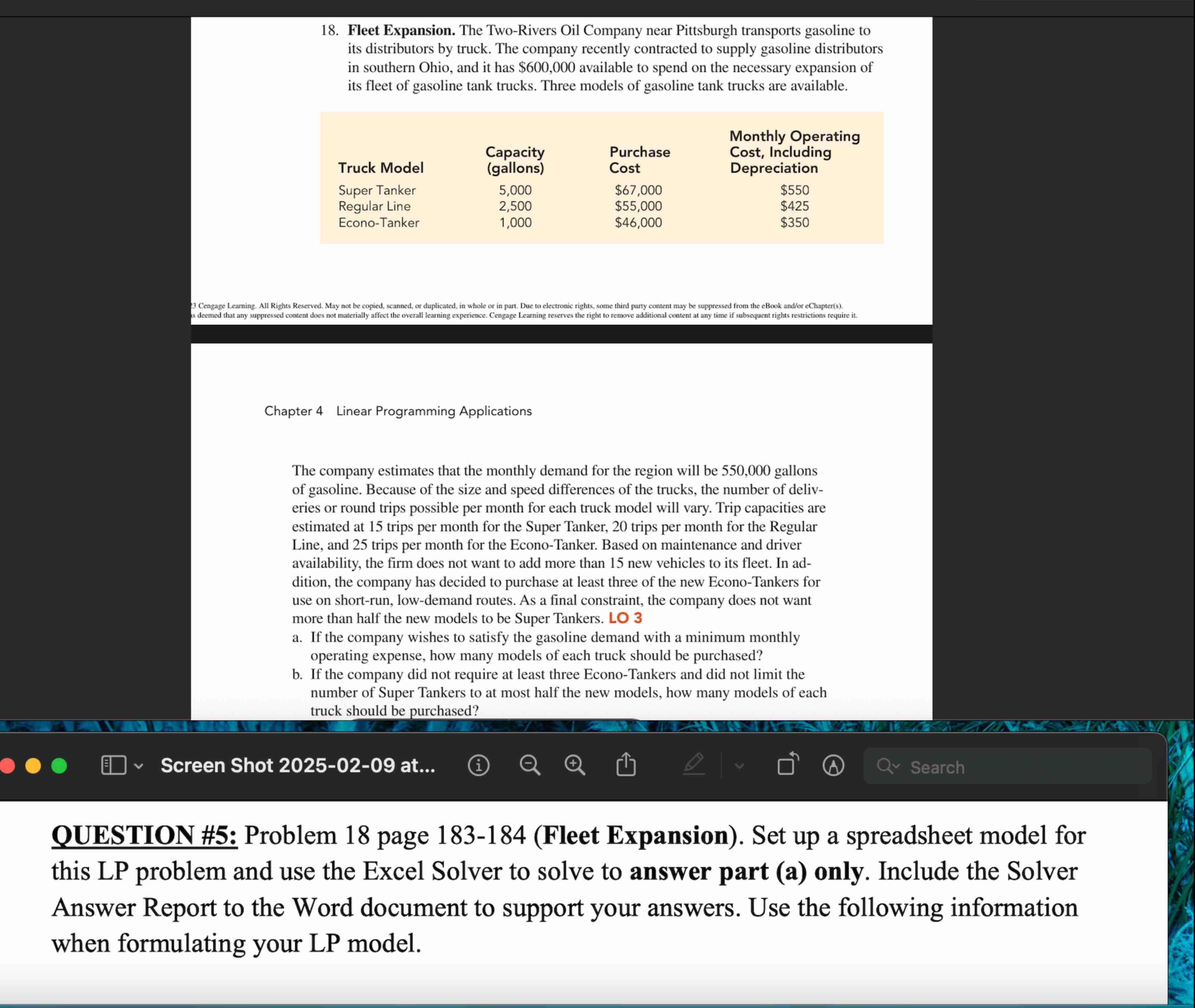 please just sove it in excel solver and only show me | Chegg.com