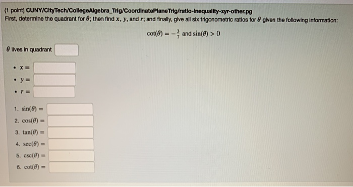 Solved (1 point) CUNY/CityTech/College | Chegg.com