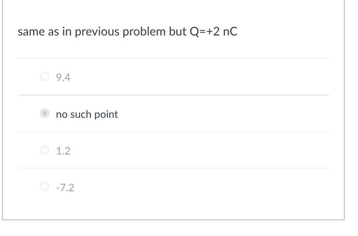 Solved same as in previous problem but Q=+2nC 9.4 no such | Chegg.com