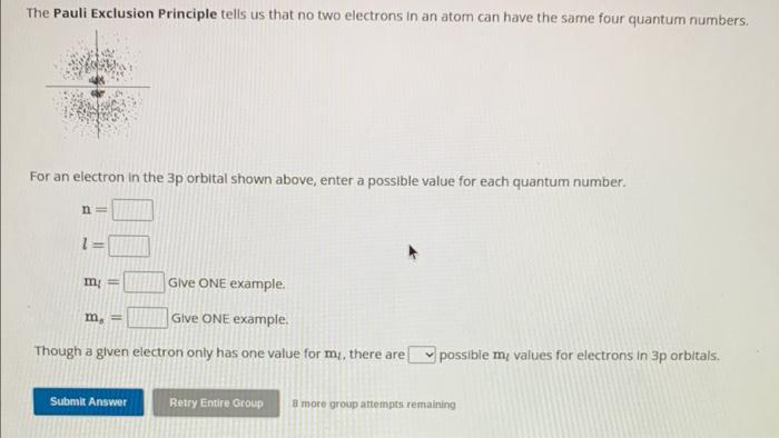 Solved The Pauli Exclusion Principle tells us that no two | Chegg.com