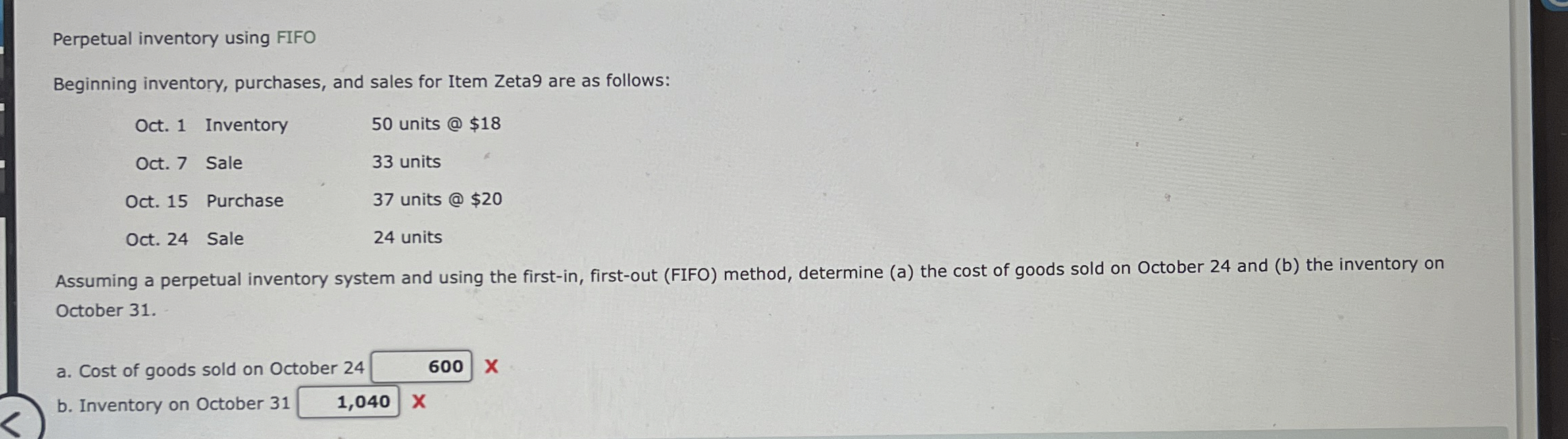 Solved Perpetual inventory using FIFOBeginning inventory, | Chegg.com