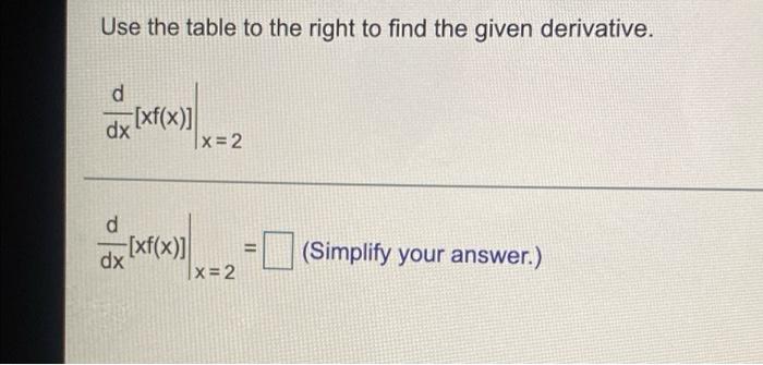 Solved Use the table to the right to find the given | Chegg.com