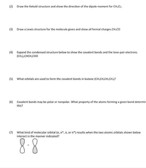 Solved (2) Draw the Kekulé structure and show the direction | Chegg.com