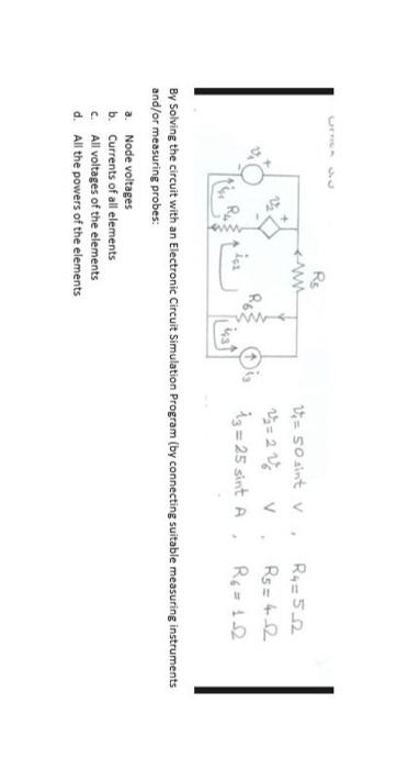 Solved By Solving the circuit with an Electronic Circuit | Chegg.com
