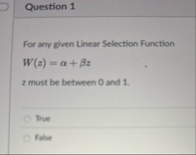 Solved Question 1For any given Linear Selection | Chegg.com